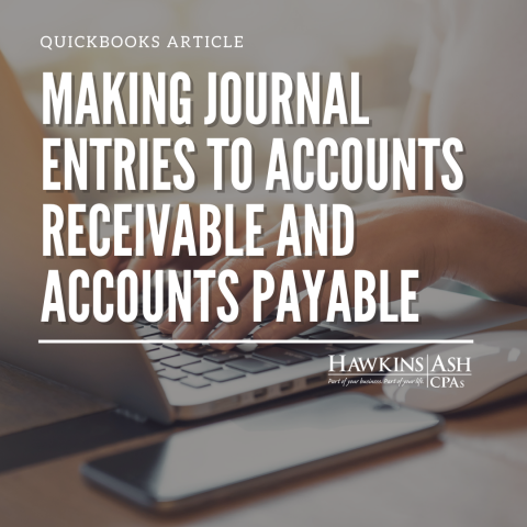 Making Journal Entries to Accounts Receivable and Accounts Payable ...