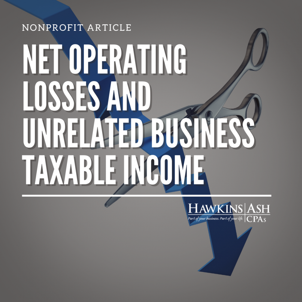 Net Operating Losses and Unrelated Business Taxable Income - Hawkins ...