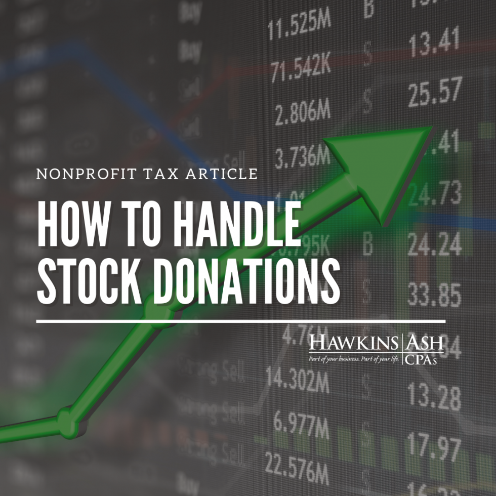 How to Handle Stock Donations - Hawkins Ash CPAs